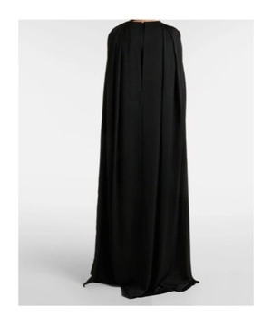 Alex Perry Caped Satin Gown