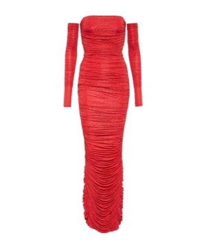Alex Perry Hyland Embellished Jersey Gown - Red