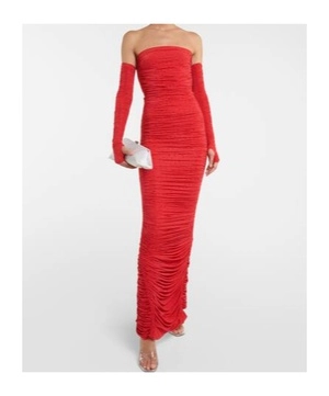 Alex Perry Hyland Embellished Jersey Gown - Red
