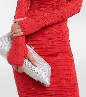 Alex Perry Hyland Embellished Jersey Gown - Red