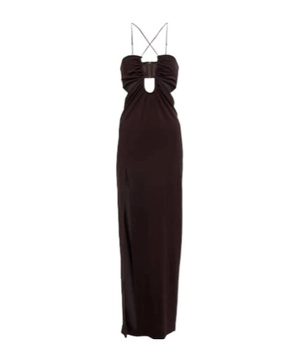 NENSI DOJAKA Cutout Jersey Maxi Dress - Black