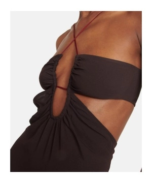 NENSI DOJAKA Cutout Jersey Maxi Dress - Black
