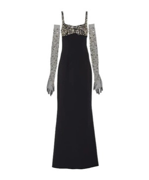 SAFIYAA LONDON Beatriz Embellished Gown - Black