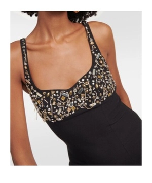 SAFIYAA LONDON Beatriz Embellished Gown With Astin Gloves