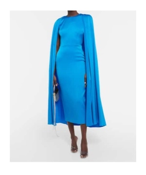 Alex Perry Beckett Satin Crepe Midi Dress