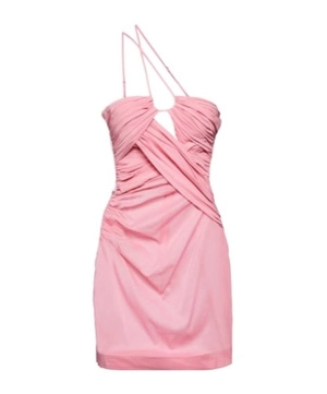 NENSI DOJAKA Draped One-shoulder Minidress - Pink