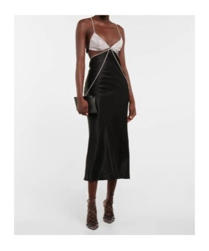Dodo Bar Or Beatrice Embellished Silk Satin Dress
