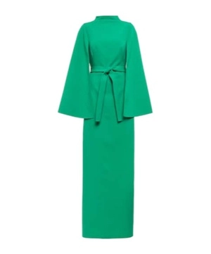 SAFIYAA LONDON Crepe Maxi Dress - Green