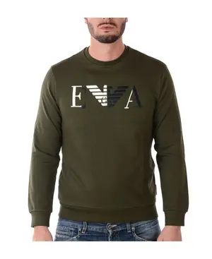 Emporio Armani Logo Round-necked Sweater - Green