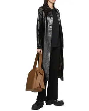 Acne Studios Logo Detailed Midi Shoulder Bag