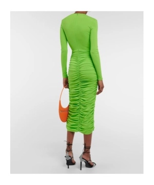 Alex Perry Presley Ruched Empire Waist Midi Dress