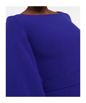 SAFIYAA LONDON Boat N Flared Belted Maxi Dress