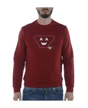 Emporio Armani Logo Round-neck Sweater - Brown