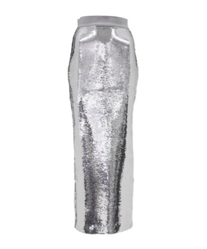 Alex Perry Denton Sequin-embellished Maxi Skirt - Gray
