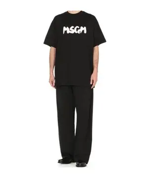 MSGM Logo-printed Crewneck T-shirt