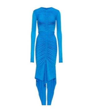 Alex Perry Marston Satin Midi Dress - Blue