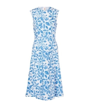Marni Printed Cotton Midi Dress - Blue