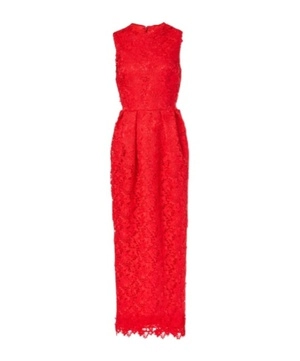 SAFIYAA LONDON Alani Lace Midi Dress