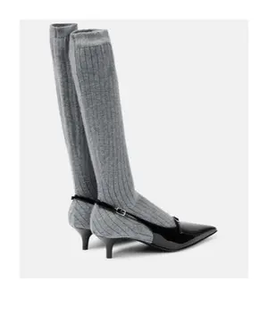 Magda Butrym Leather-trimmed Sock Boots