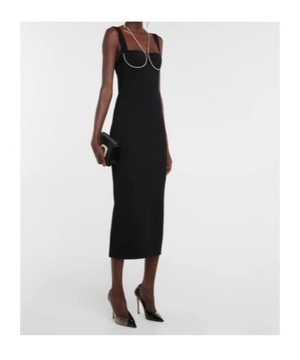 Galvan Celeste Embellished Knit Midi Dress