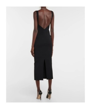 Galvan Celeste Embellished Knit Midi Dress