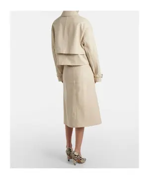 JOSEPH Long-sleeved Cropped Leather Jacket