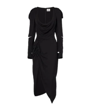 VIVIENNE WESTWOOD Draped Midi Dress - Black