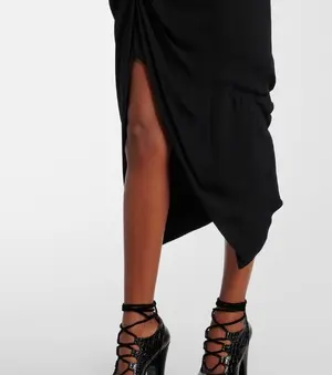 VIVIENNE WESTWOOD Draped Midi Dress - Black