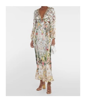 Camilla Cutout Embellished Silk Maxi Dress