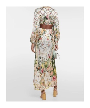 Camilla Cutout Embellished Silk Maxi Dress