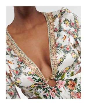 Camilla Cutout Embellished Silk Maxi Dress