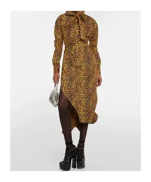 VIVIENNE WESTWOOD Leopard-print Cotton Maxi Dress