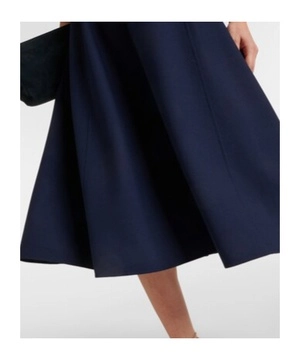 Oscar De La Renta Puff-sleeve Wool-blend Midi Dress