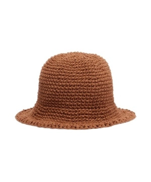 Magda Butrym Crochet Cotton Bucket Hat - Brown