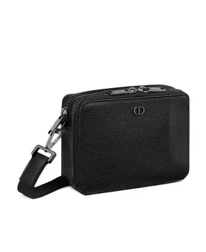 Dior Cd Icon Zipped Pouch With Strap