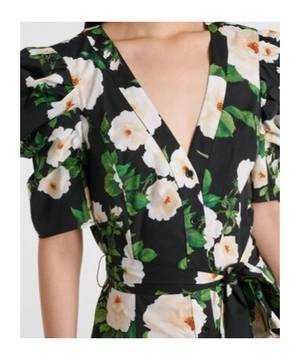 Carolina Herrera Floral Cotton-blend Midi Dress