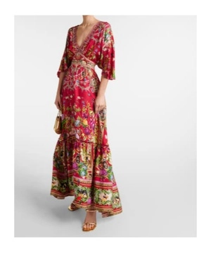 Camilla Printed Silk Maxi Dress