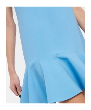 Oscar De La Renta Ruffle-trimmed Wool-blend Minidress