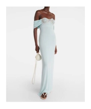 Magda Butrym Crochet-trimmed Off-shoulder Maxi Dress