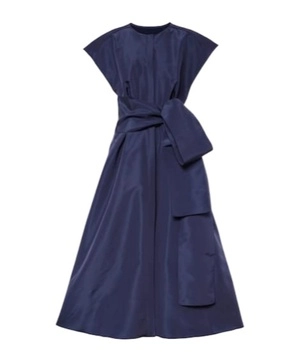 Carolina Herrera Bow-detail Silk Midi Dress - Blue