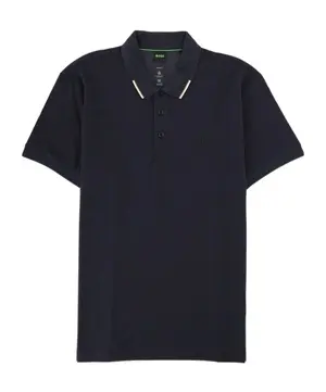 Hugo Boss Collared Short-sleeved Polo Shirt - Black