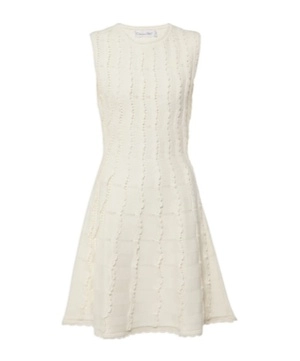 Oscar De La Renta Knitted Minidress - White