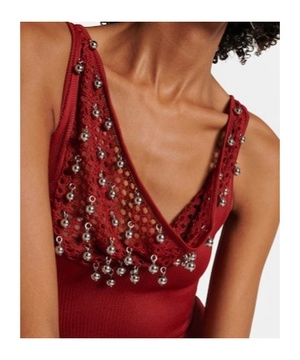 Rabanne Embellished Crochet Midi Dress