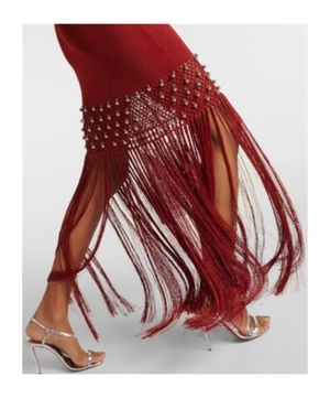 Rabanne Embellished Crochet Midi Dress