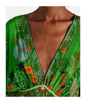 Camilla Embellished Floral Silk Maxi Dress