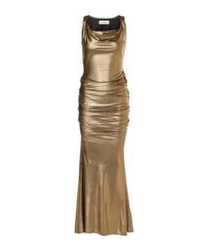 VIVIENNE WESTWOOD Liz Draped Jersey Gown - Brown