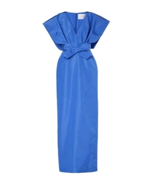 Carolina Herrera Bow-detail Silk Faille Gown - Blue