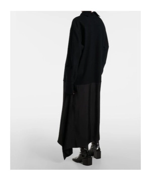JIL SANDER Convertible Wool Midi Dress