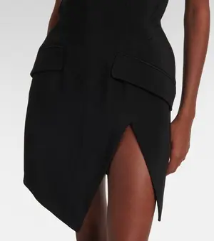 MUGLER One-shoulder Sleeveless Dress