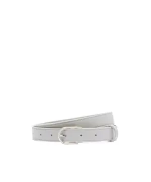 Victoria Beckham Dorian B Leather Belt - Gray